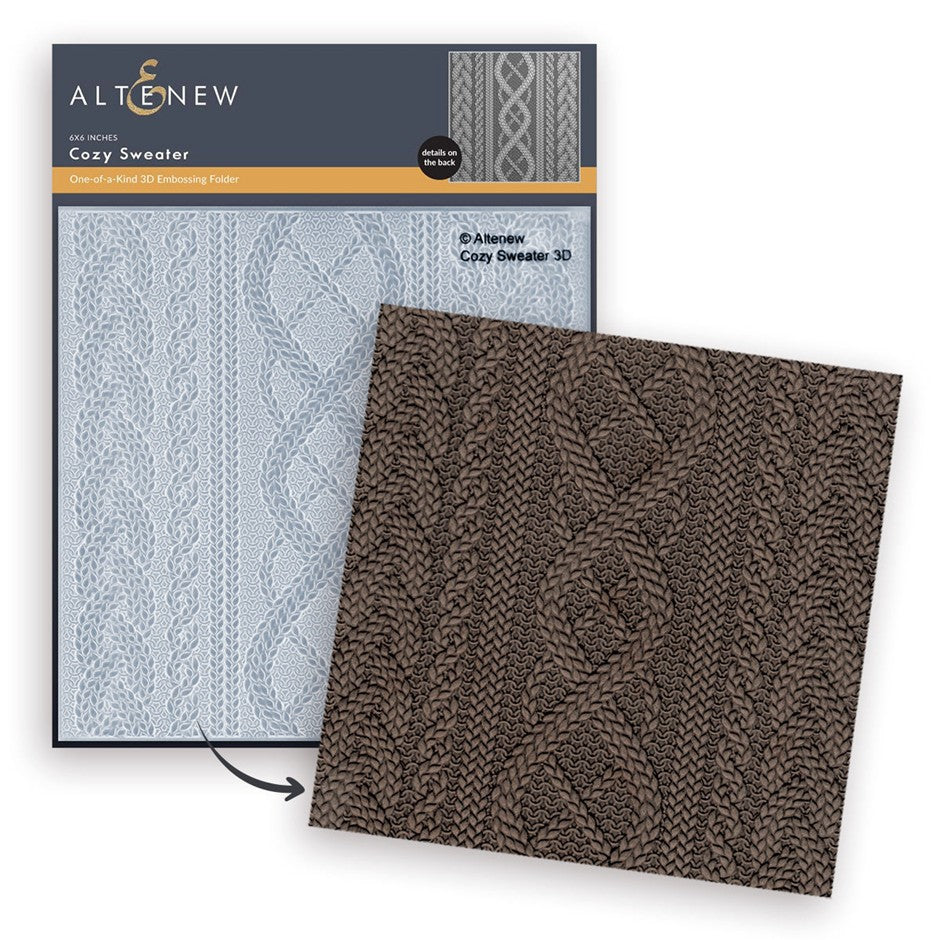 Altenew - Cozy Sweater 3D Embossing Folder – Michelle's Cards & Stamps