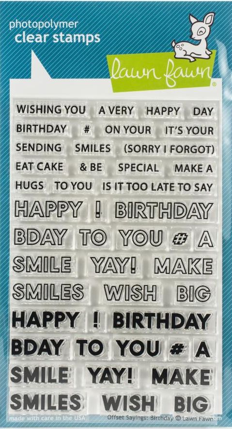 Lawn Fawn LF2235 Offset Sayings - Birthday – Michelle's Cards & Stamps